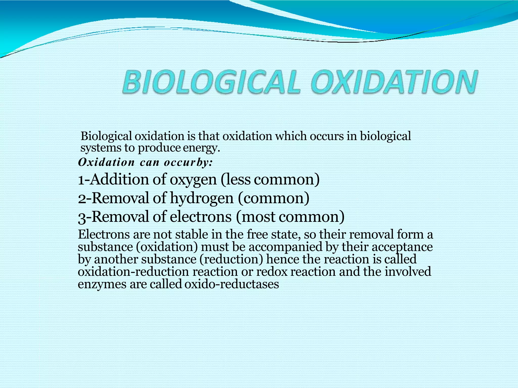 Bioenergetics biological oxidation | PPTX