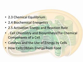 Bioenergetics, metabolism and enzymes | PPTX