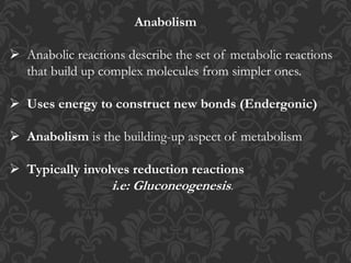 Bio energetics of metabolism | PPTX