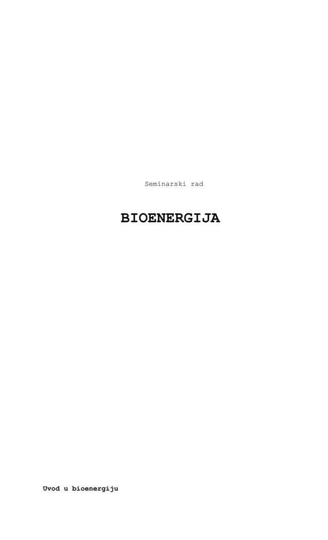 Bioenergija | PDF