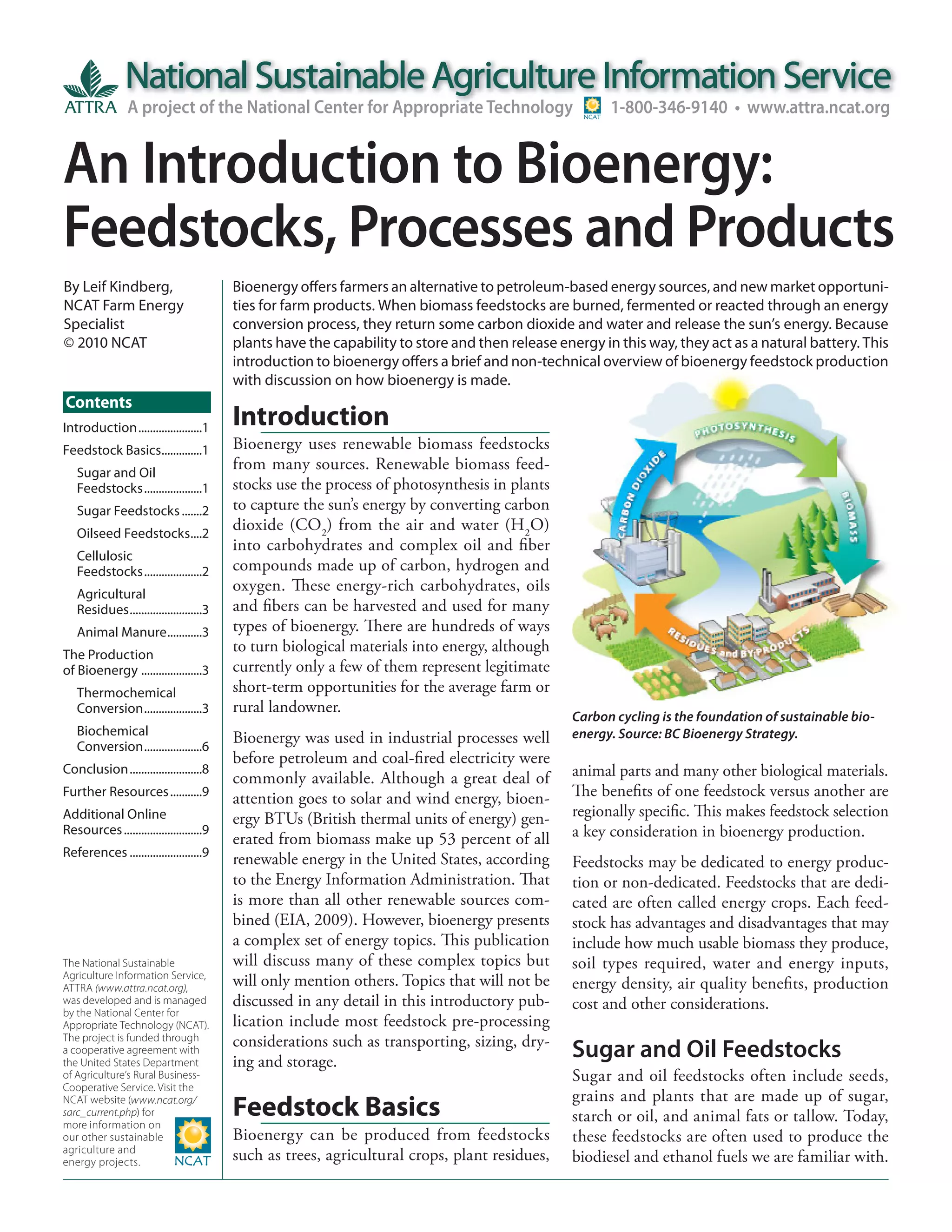 An Introduction to Bioenergy: Feedstocks, Processes and Products | PDF