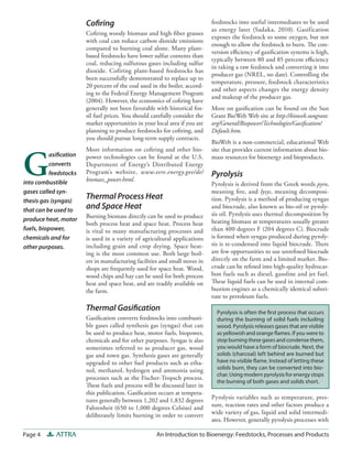 An Introduction to Bioenergy: Feedstocks, Processes and Products | PDF