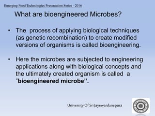 Bioengineered microbes | PPT