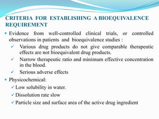 Bioequivalence 112070804009 | PPTX