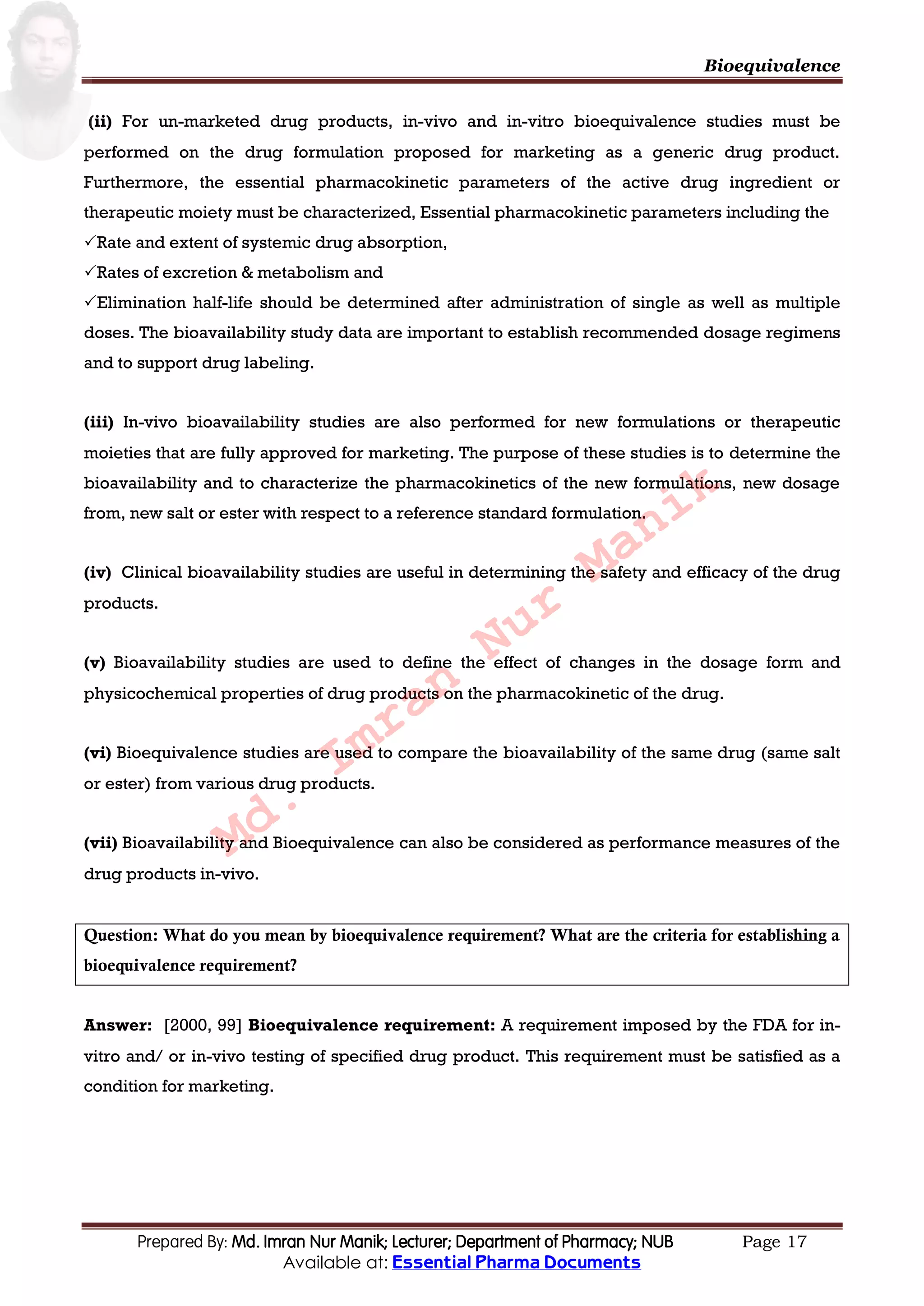 Bioequivalence MANIK | PDF