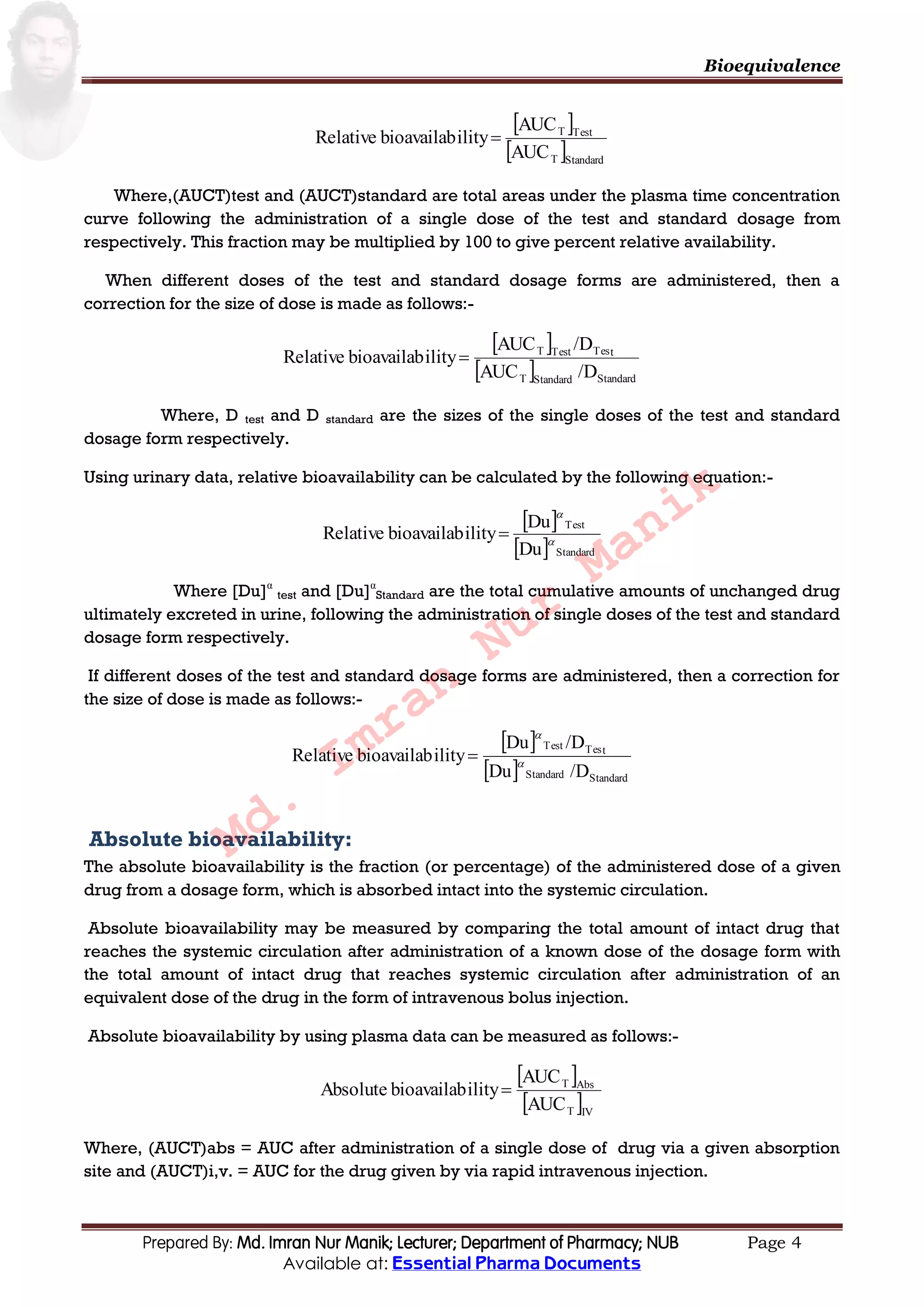 Bioequivalence MANIK | PDF