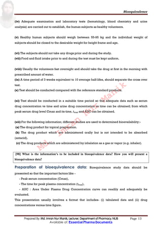 Bioequivalence MANIK | PDF