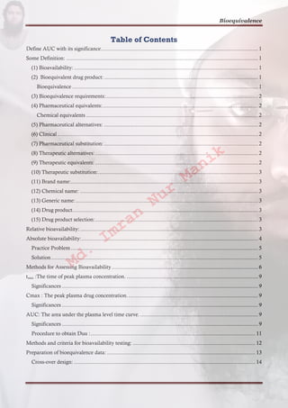 Bioequivalence MANIK | PDF