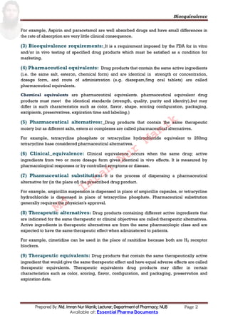 Bioequivalence MANIK | PDF