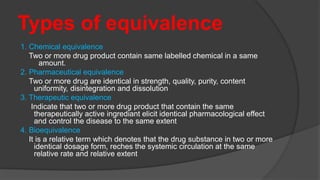 Bioequivalence and drug product assessment | PPTX | Pharmaceutical ...