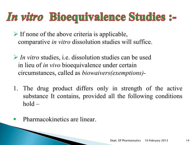 Bioequivalence studies | PPTX | Pharmaceutical Industry | Industries