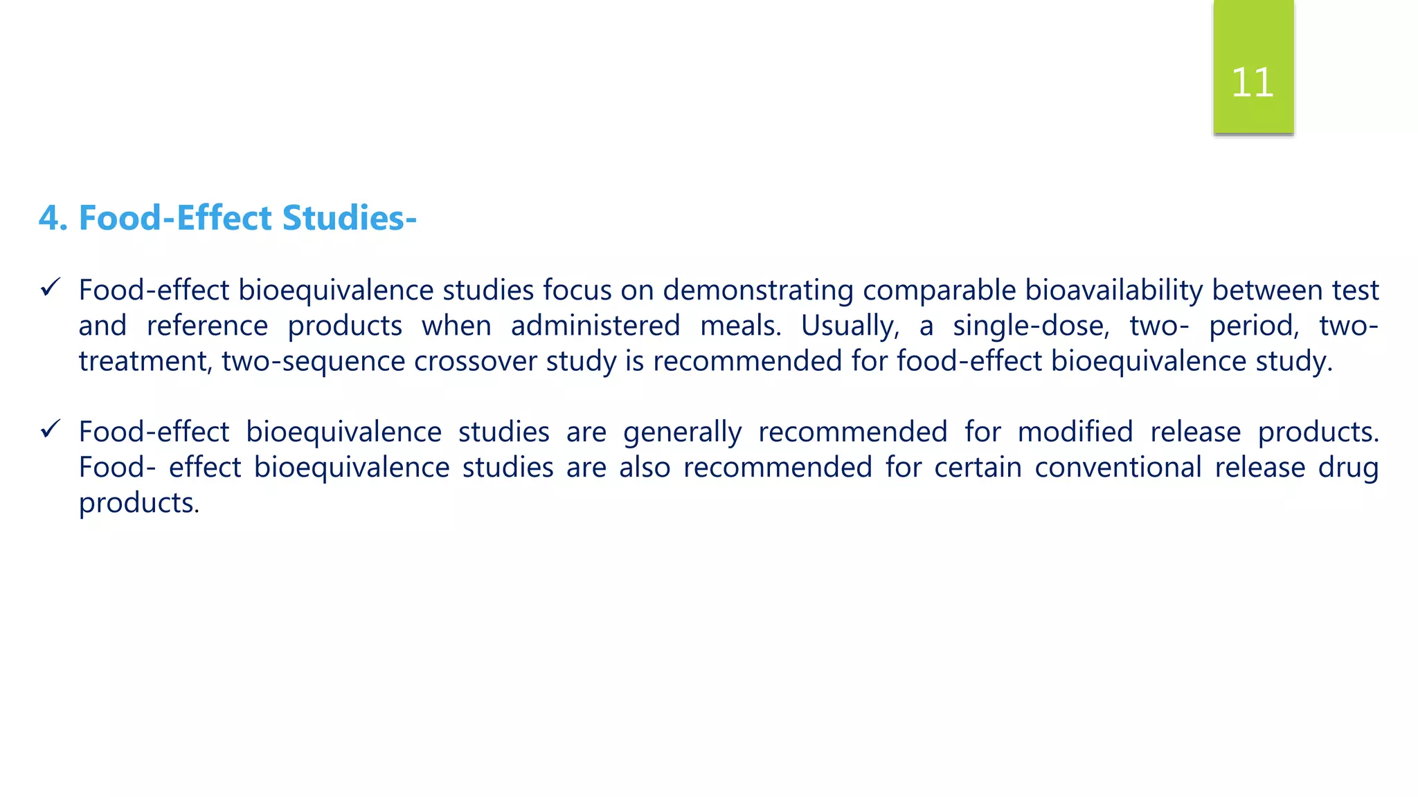 Bioequivalence studies ( Evaluation and Study design) | PPTX