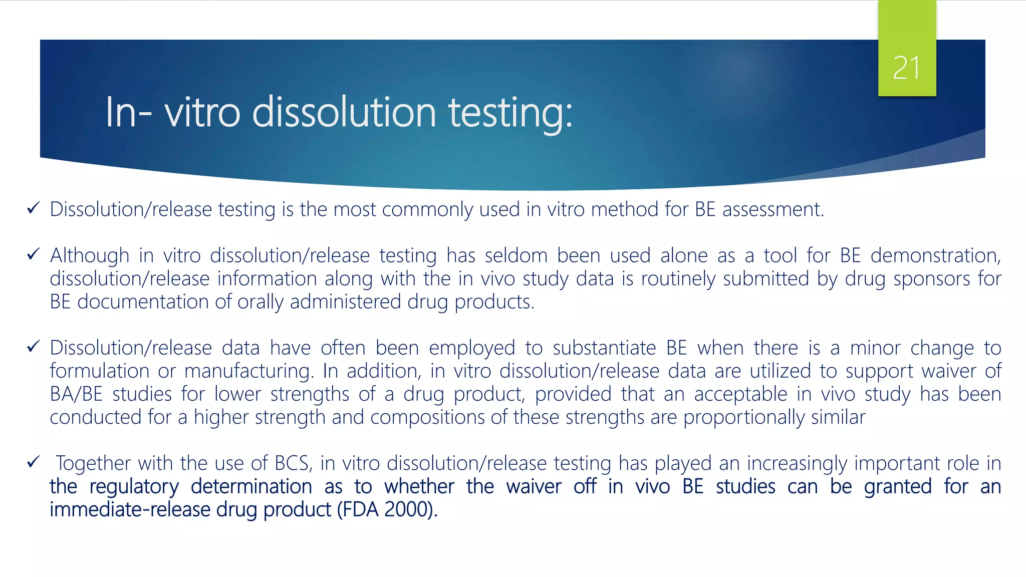 Bioequivalence studies ( Evaluation and Study design) | PPTX