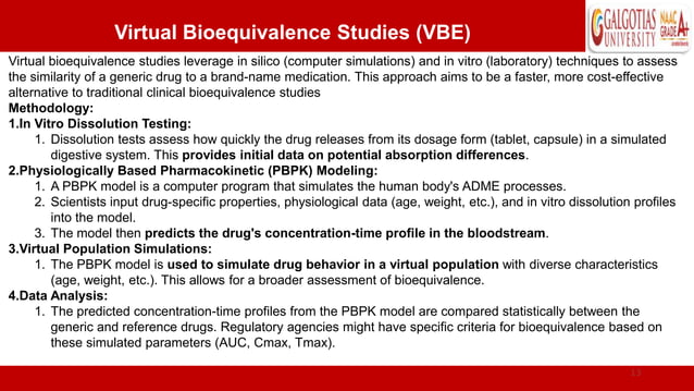 Advancements In BIOEQUIVALENCE STUDY DESIGN - 2024 | PPTX
