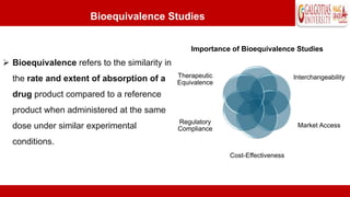Advancements In BIOEQUIVALENCE STUDY DESIGN - 2024 | PPTX