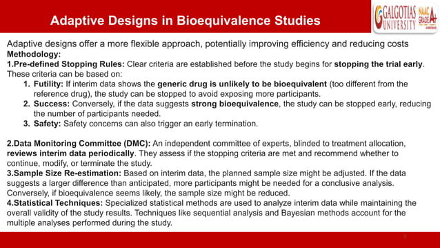 Advancements In BIOEQUIVALENCE STUDY DESIGN - 2024 | PPTX