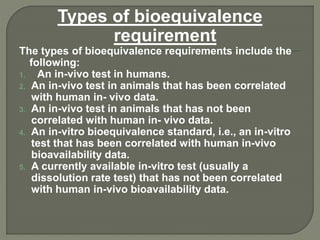 Bioequivalence stuides bioequivalance and its importance | PPTX
