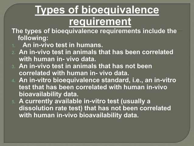 Bioequivalence stuides bioequivalance and its importance | PPT