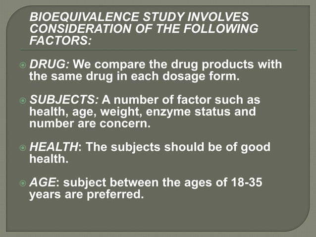 Bioequivalence stuides bioequivalance and its importance | PPT