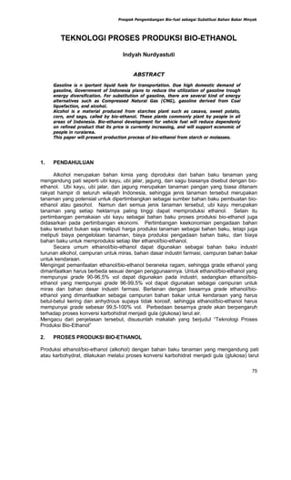 Bio ethanol | PDF