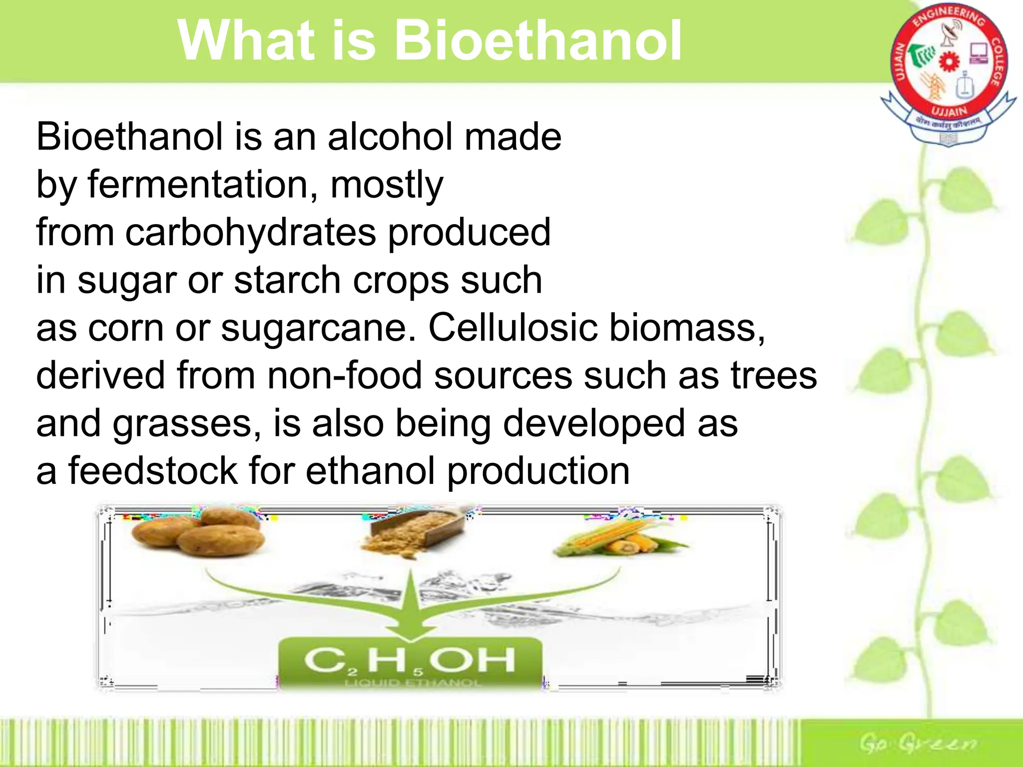 bioethanol production from sugarcane waste | PPTX