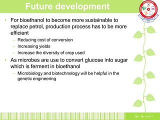 bioethanol production from sugarcane waste | PPTX