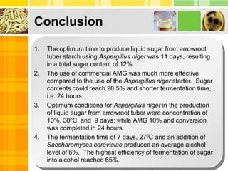 Bioethanol from indonesia's arrowroot tuber | PPT