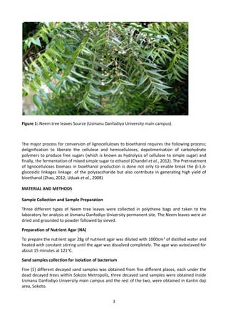 Bioethanol from neem tree leaves via organisms hydrolysis | PDF