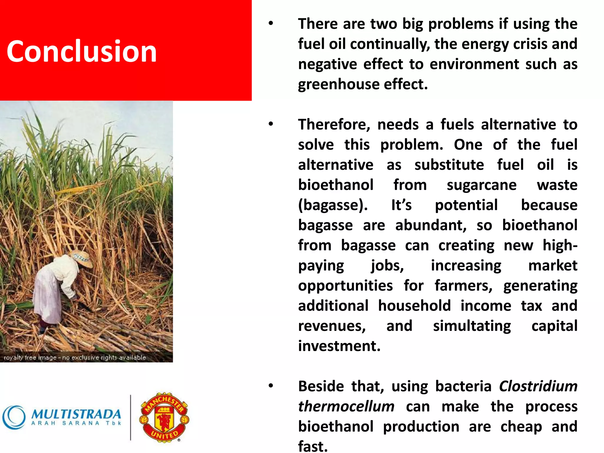 Bioethanol from sugarcane waste (bagasse) using bacterium clostridium ...