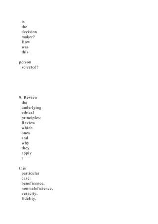 Bioethical Decision Making Model 1..docx