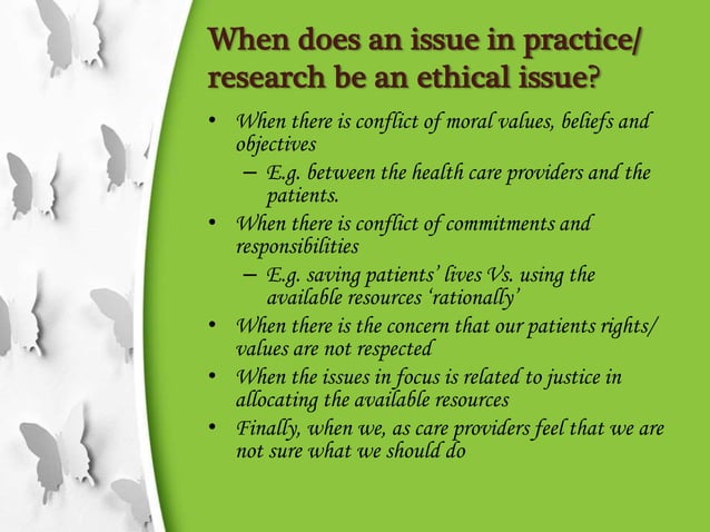 Bioethical issues in nursing | PPTX