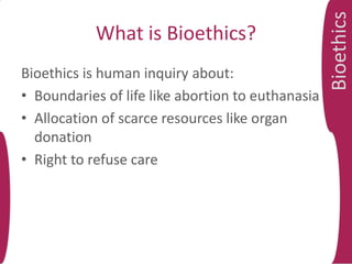 Bioethics - Religious & Spiritual Approaches -1 | PPTX