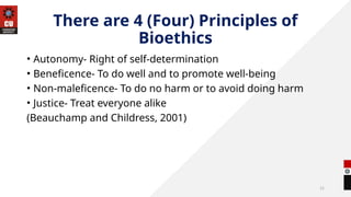 Bioethics and its principle application and difference between ...