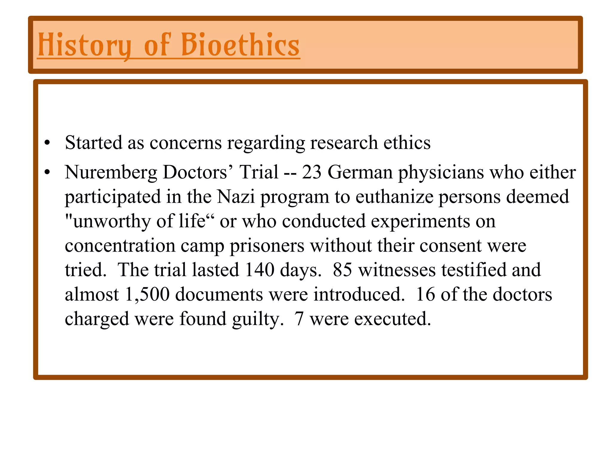 Bioethics in clinical research | PPTX