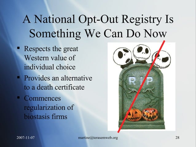 Bioethics of Biostasis | PPT