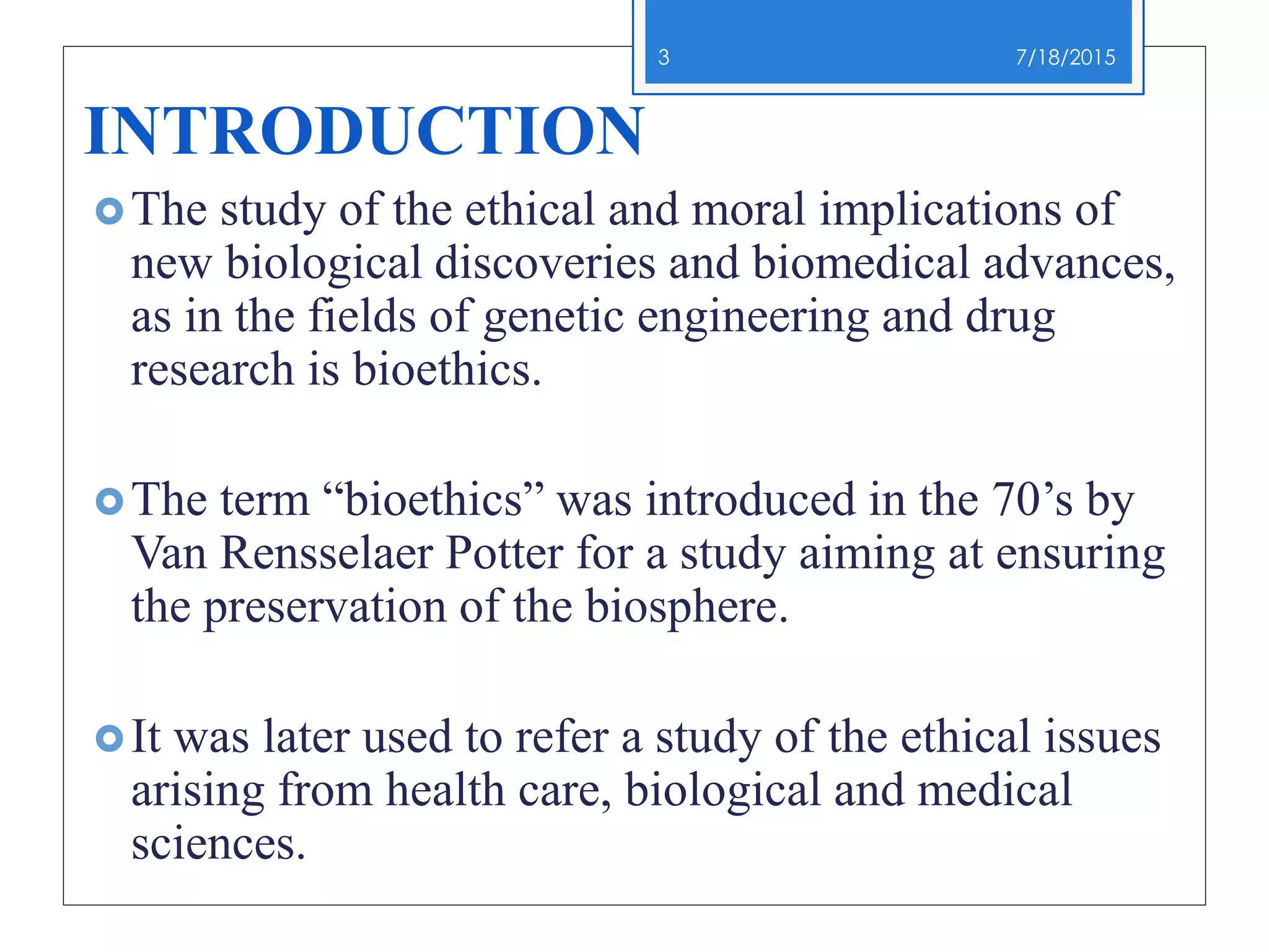 Bioethics and Biosafety | PPTX