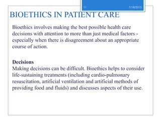 Bioethics and Biosafety | PPTX