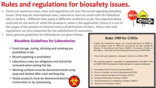 Bioethics and biosafety issues | PPTX