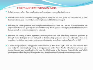 Bio-Ethics and Patenting | PPTX