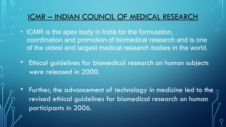 Guidelines for conducting research (Indian guidelines) | PPTX