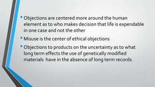 BIOETHICS AND GUIDELINES IN BIOTECHNOLOGY | PPTX
