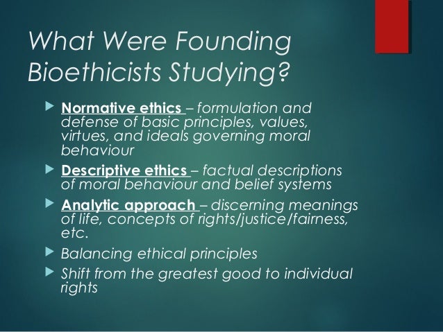 Bioethics intoduction