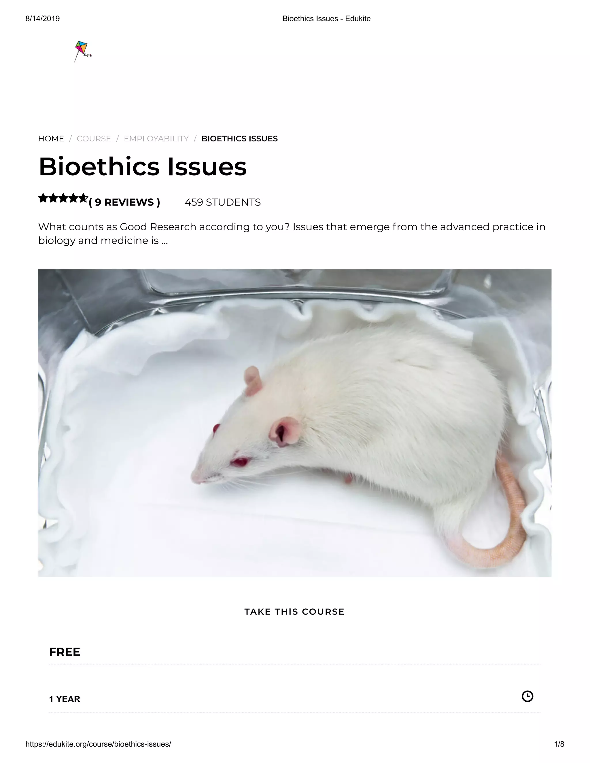 Bioethics Issues - Edukite | PDF
