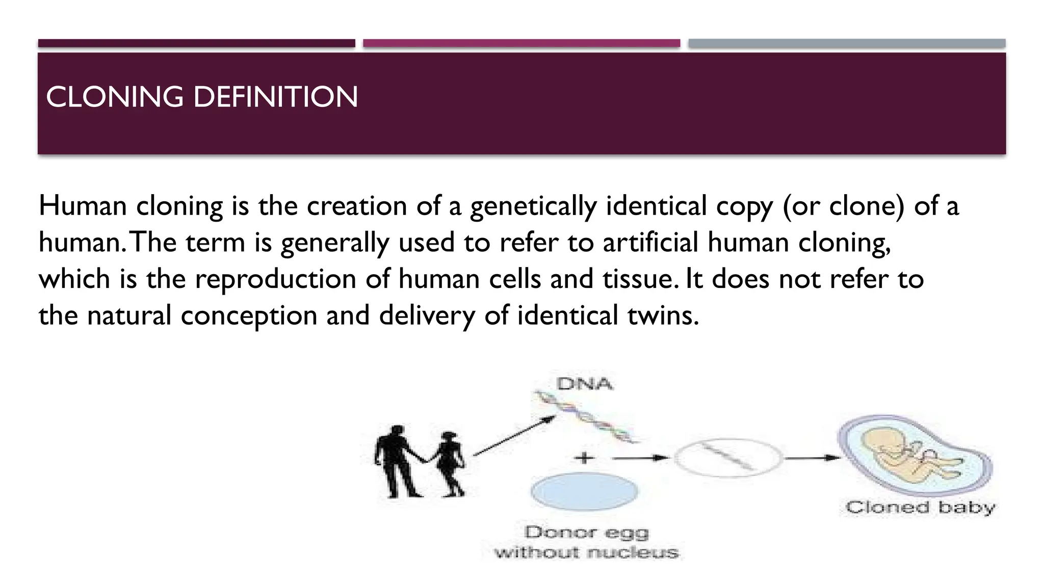 bioethics human cloning pros and cons ppt | PPTX