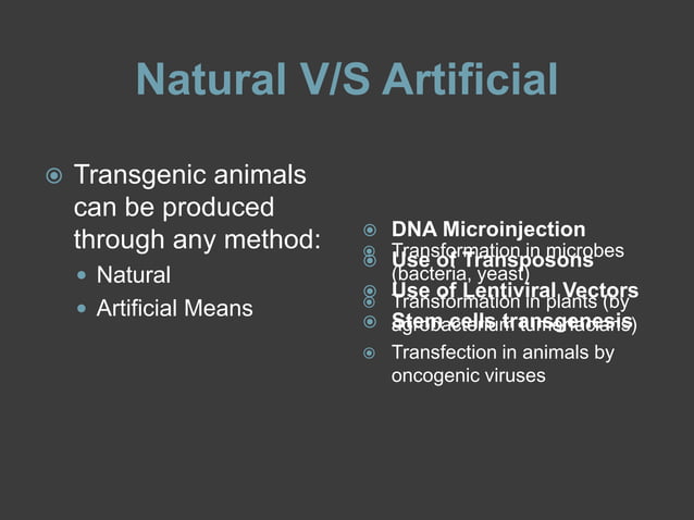 Bioethics of transgenic animals | PPTX | Biological Sciences | Science