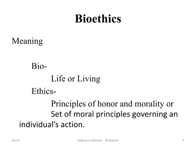 Bioethics presentation | PPTX