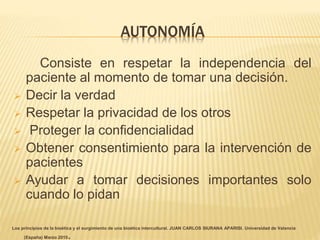 Principios de la Bioetica | PPTX