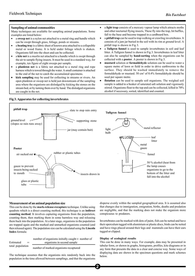 Biofactsheet fieldworktech | PDF