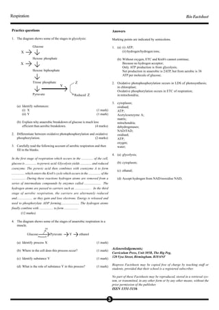 Biofactsheet respiration | PDF