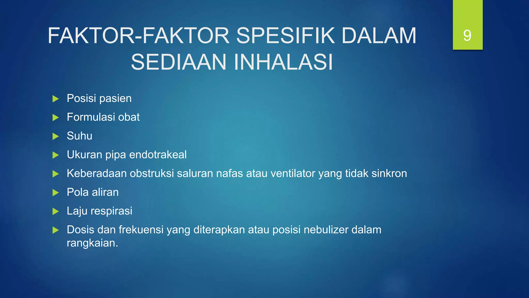 Biofarmasetika Materi Sediaan Inhalasi | PPTX